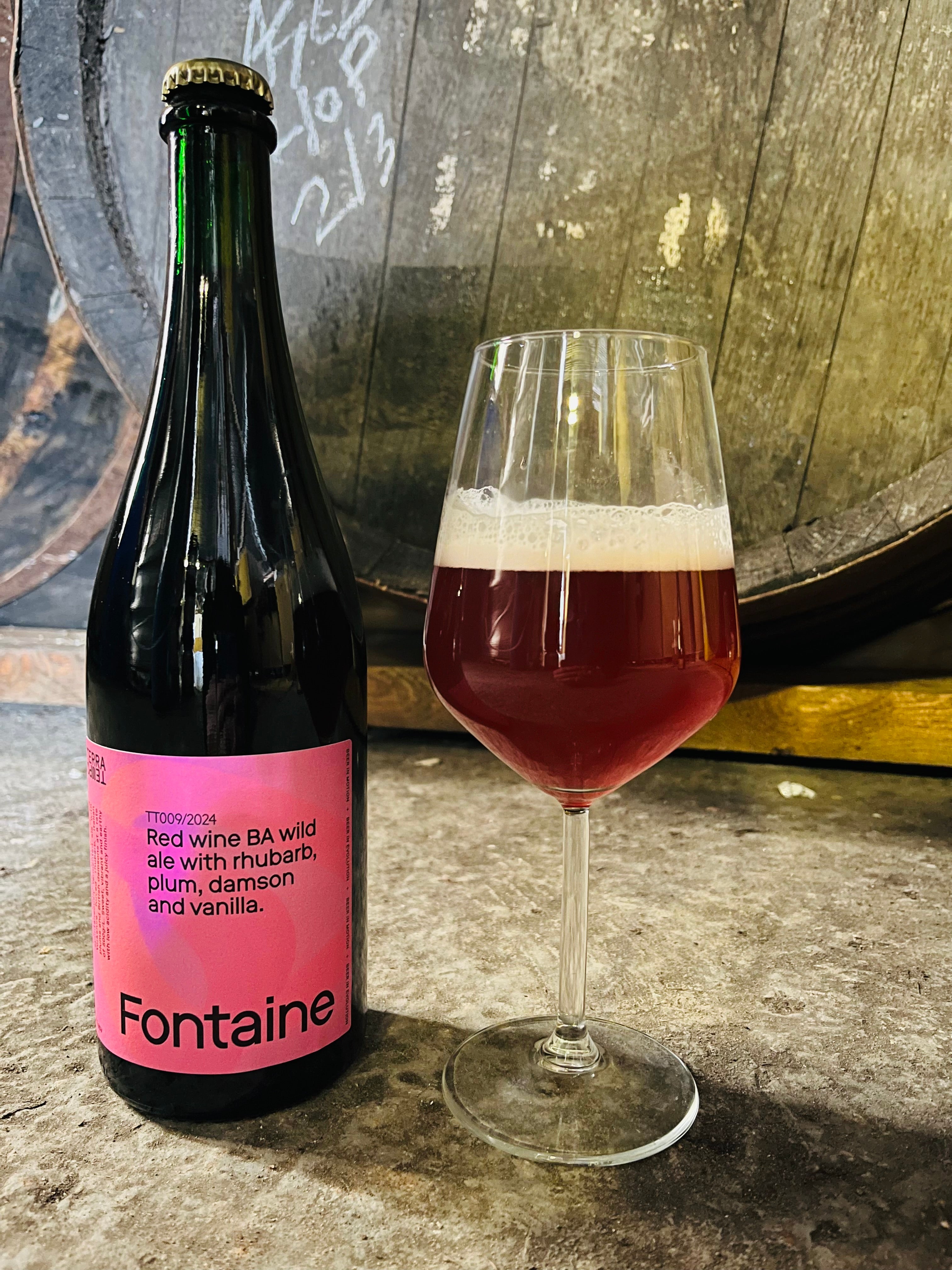 Fontaine 7% - Red Wine BA Wild Ale with Rhubarb, Plum, Damson and Vani ...